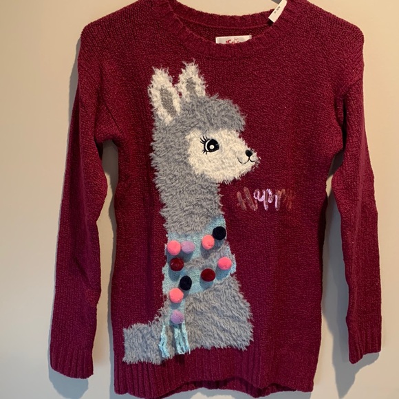 Justice | Shirts & Tops | Justice Girls Llama Sweater | Poshmark